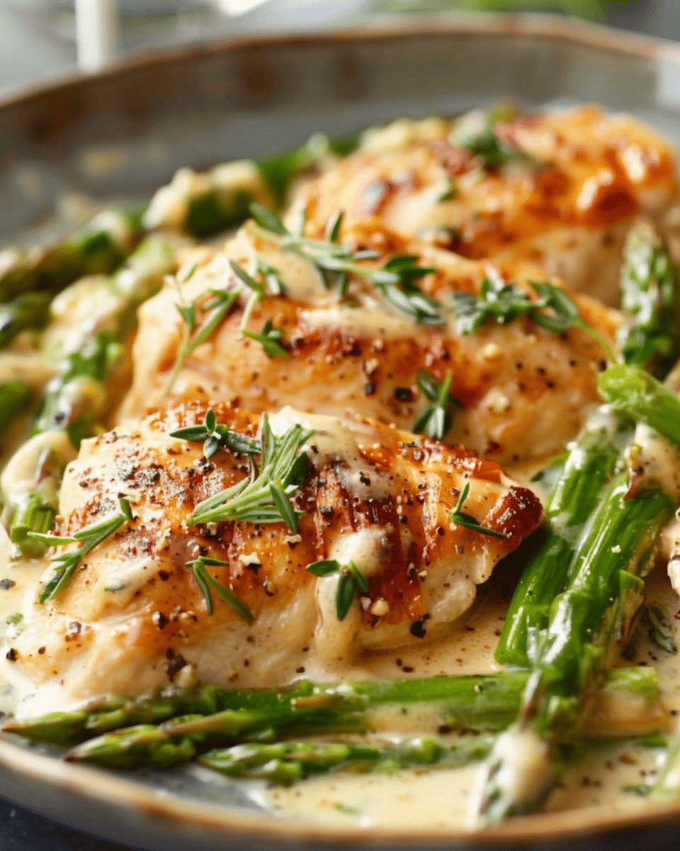 Caesar Chicken with Asparagus | Evelyn's Cooking