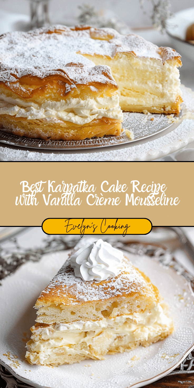 Karpatka Cake (Polish Carpathian Cream Cake) | Evelyn's Cooking