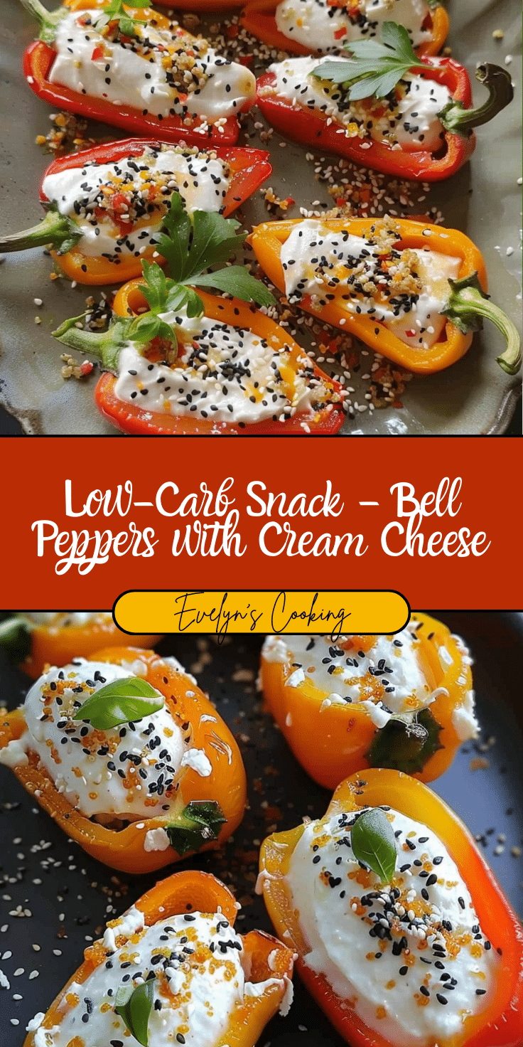 Mini Bell Peppers with Cream Cheese and Everything Bagel Seasoning ...