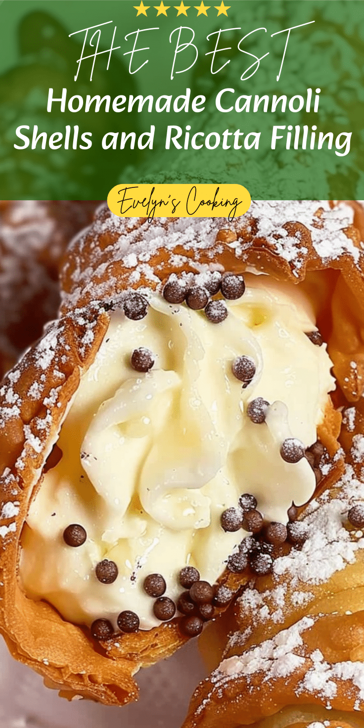 Authentic Italian Cannoli, Shells and Filling | Evelyn's Cooking