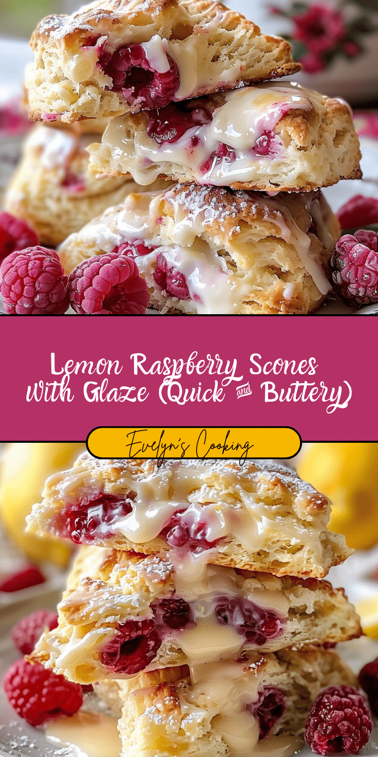Ridiculously Easy Lemon Raspberry Scones | Evelyn's Cooking