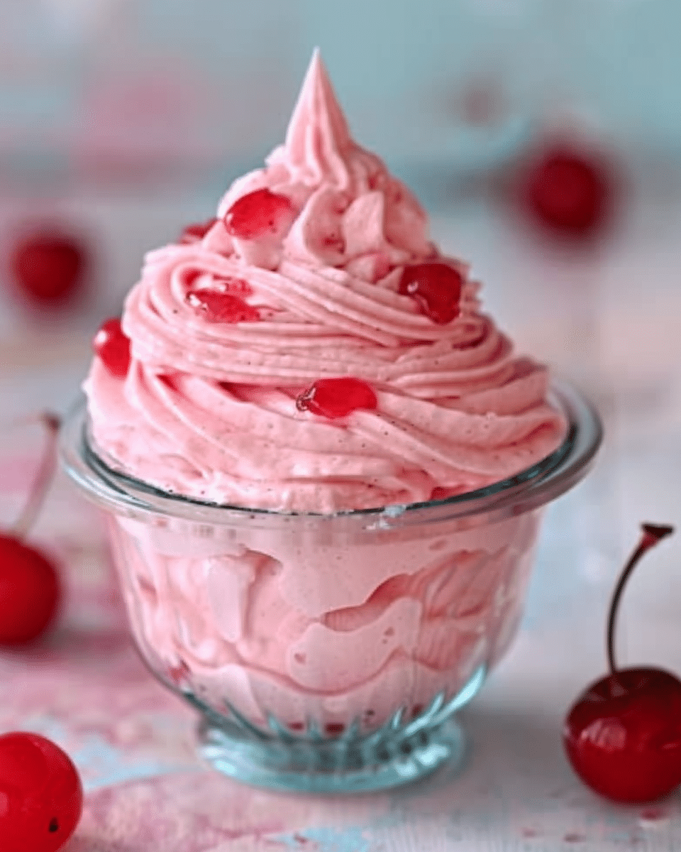 Maraschino Cherry Frosting | Evelyn's Cooking