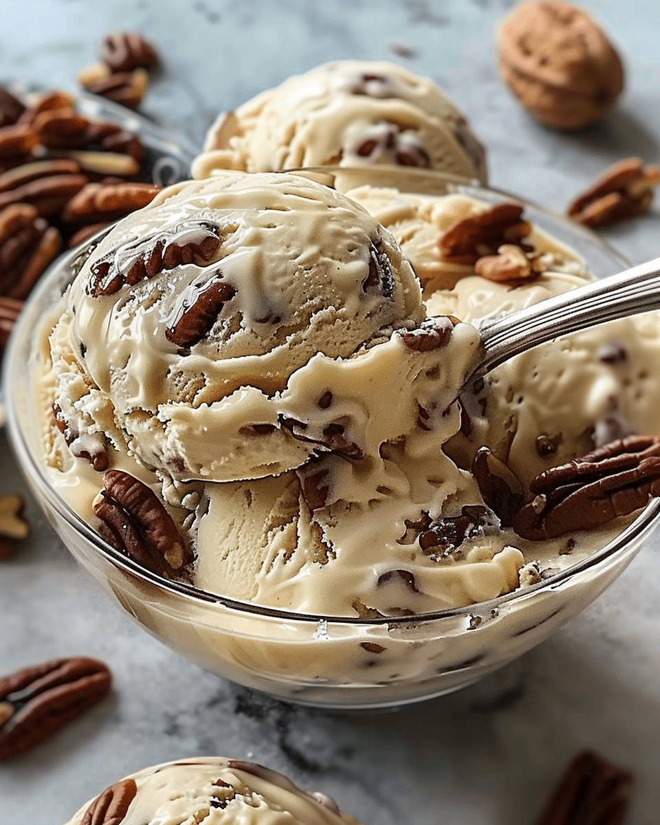 Homemade Butter Pecan Ice Cream | Evelyn's Cooking