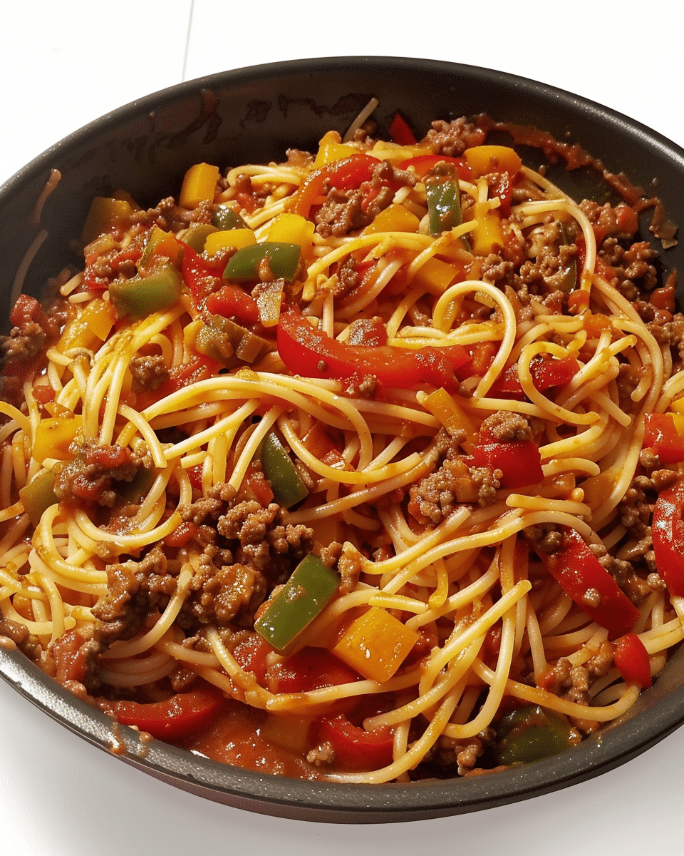 One-Pot Spaghetti with Ground Beef | Evelyn's Cooking