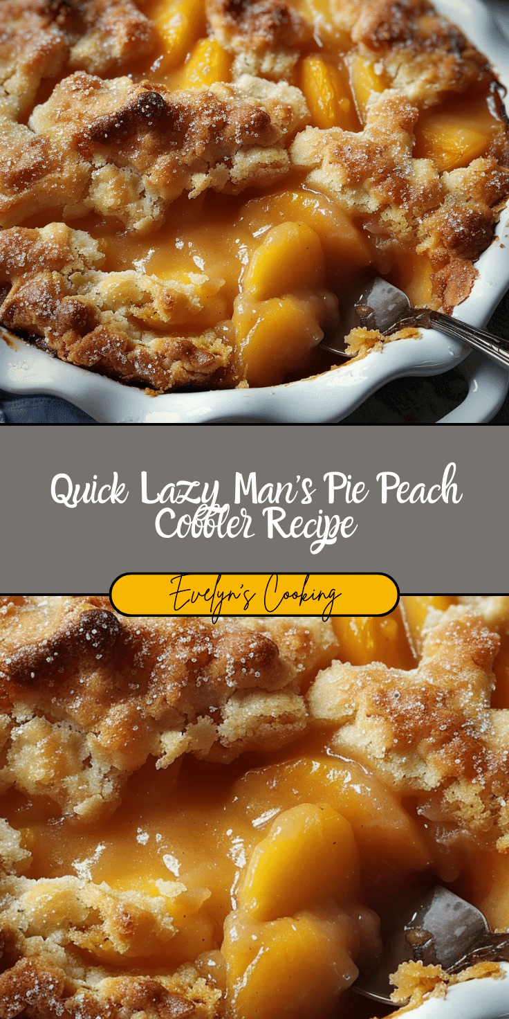 Lazy Man’s Pie Peach Cobbler | Evelyn's Cooking