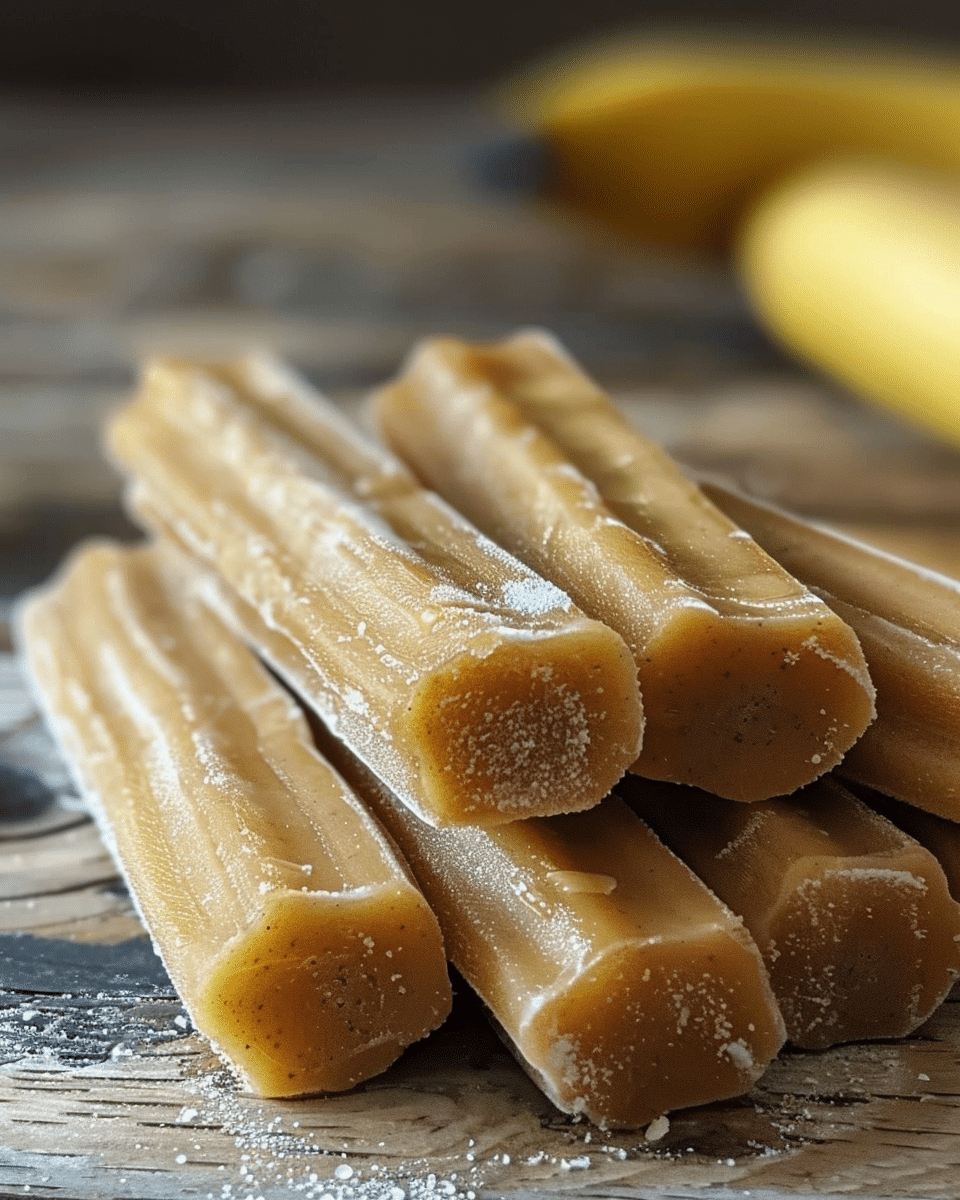 Homemade Banana and Peanut Butter Chew Sticks for Dogs | Evelyn's Cooking