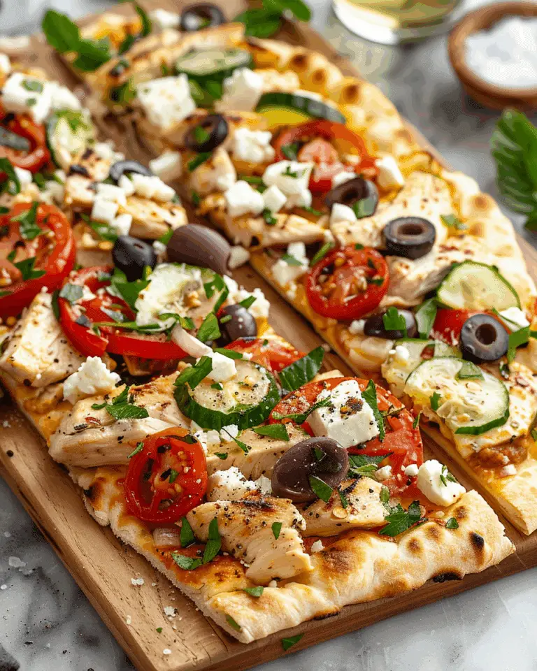 Mediterranean Chicken Flatbread | Evelyn's Cooking