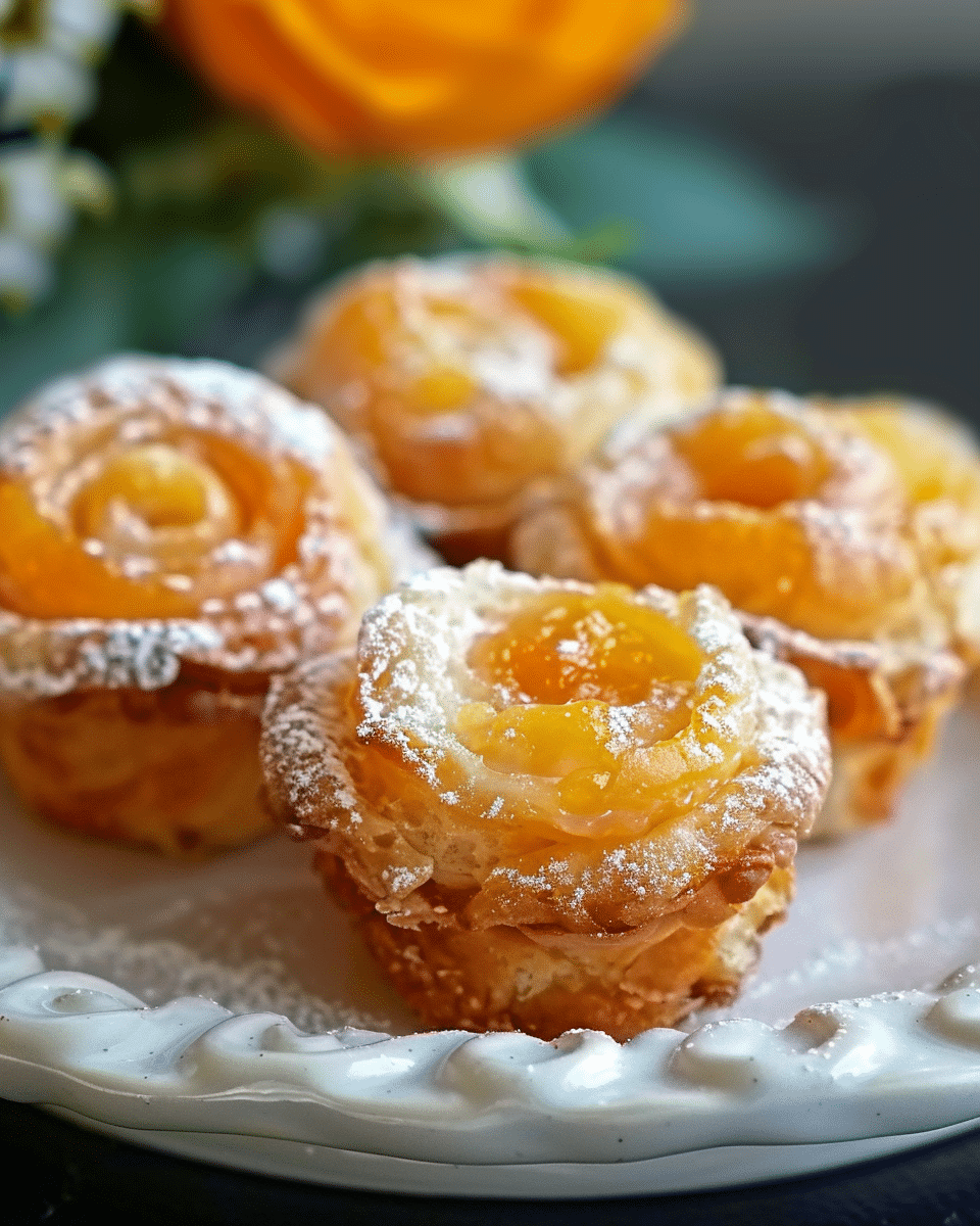 Peach Pie Cruffins – Flaky, Fruity & Irresistibly Sweet! | Evelyn's Cooking