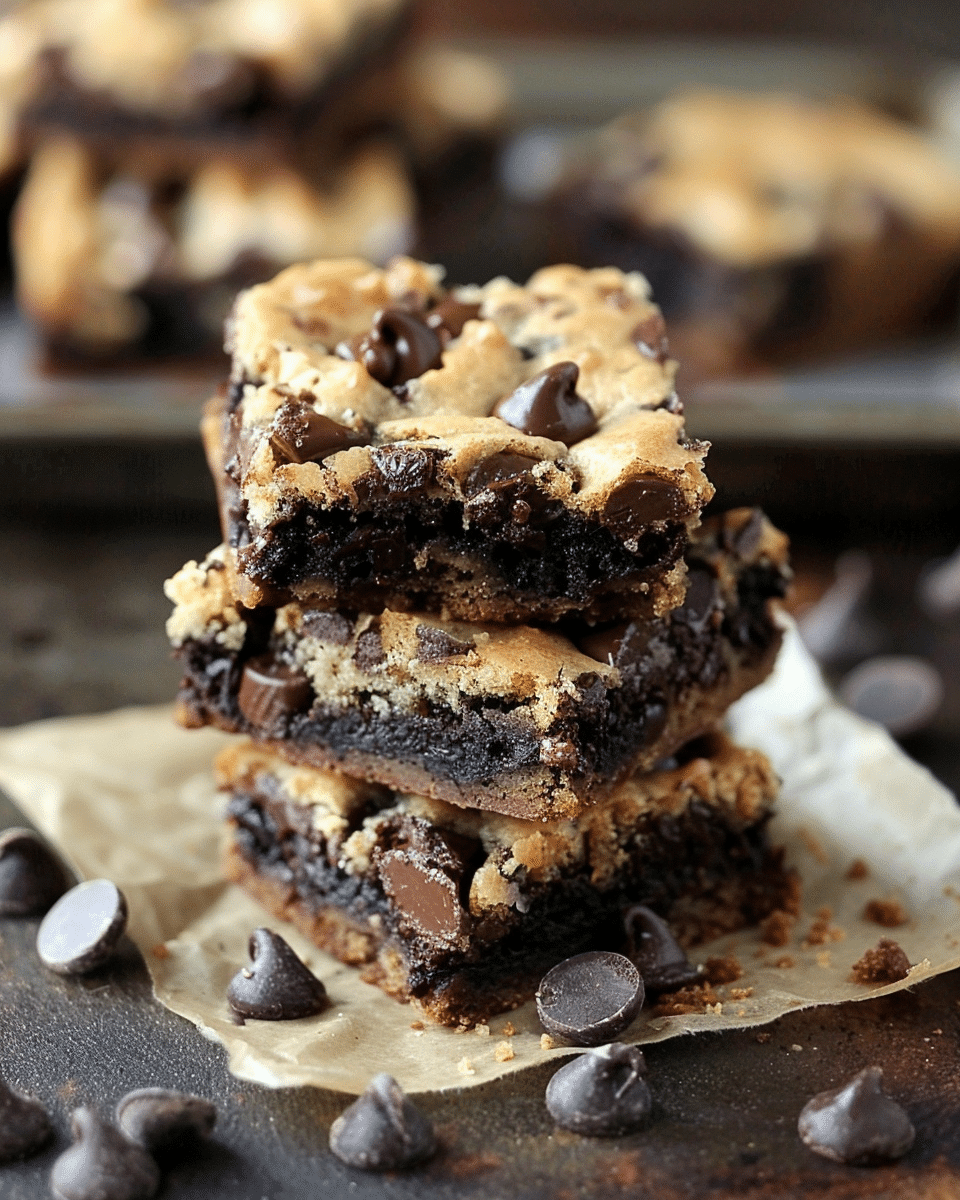 Chocolate Chip Cookie Brownies | Evelyn's Cooking