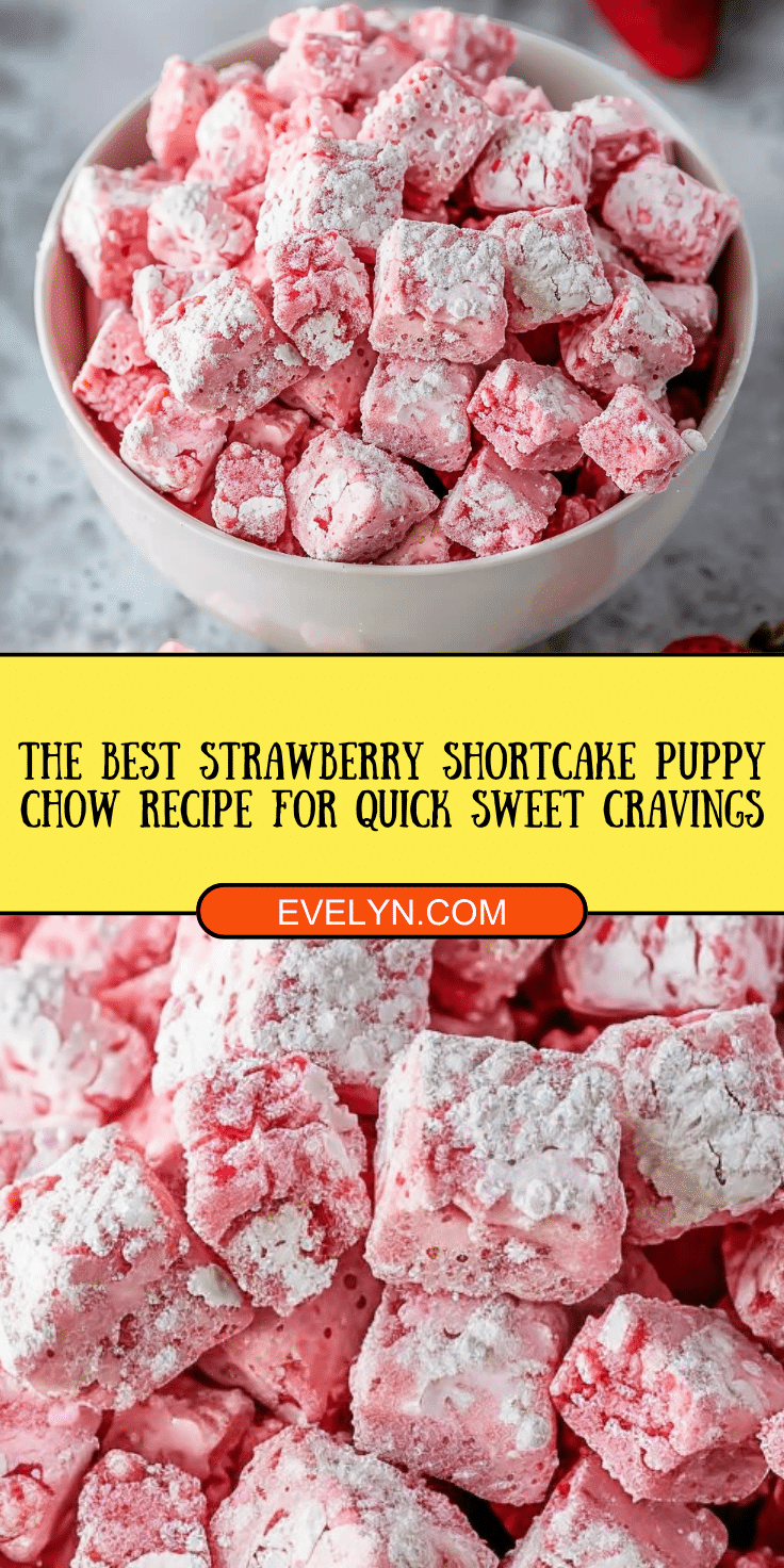 Easy Strawberry Shortcake Puppy Chow | Evelyn's Cooking