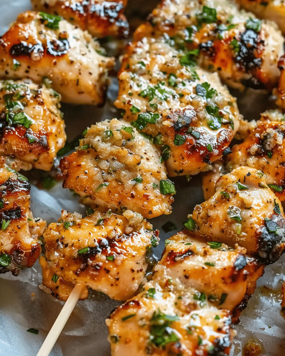 Garlic Parmesan Ranch Chicken Skewers | Evelyn's Cooking