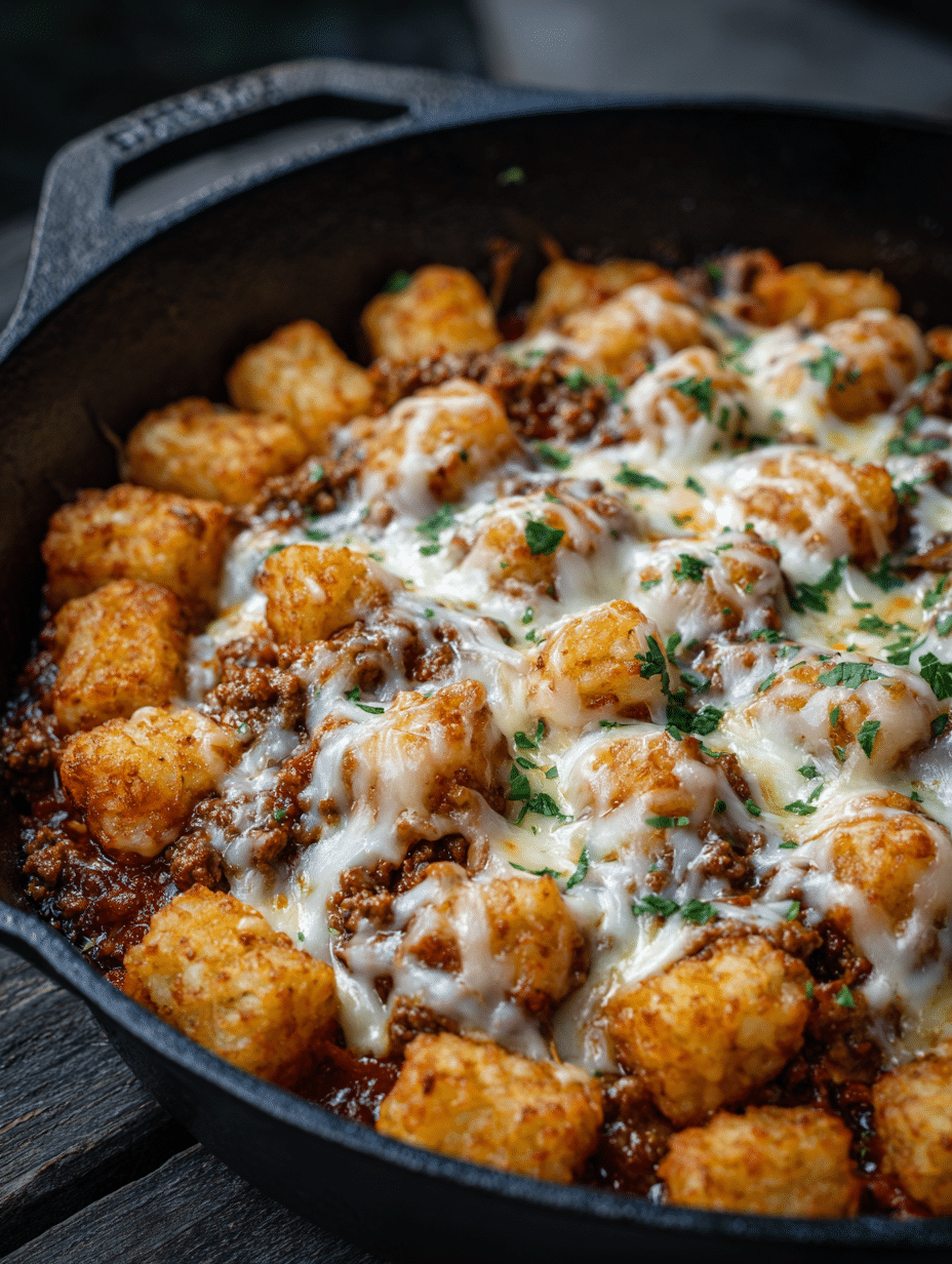 Sloppy Joe Tater Tot Casserole | Evelyn's Cooking