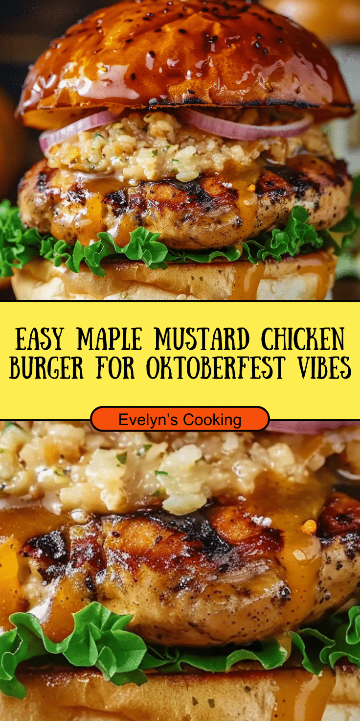 Oktoberfest Maple Mustard Chicken Burger | Evelyn's Cooking