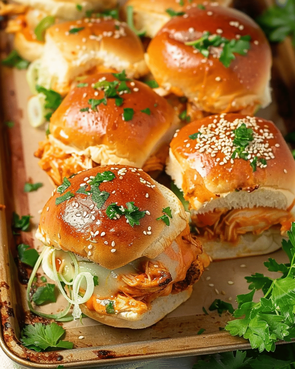 Spicy Buffalo Chicken Sliders | Evelyn's Cooking