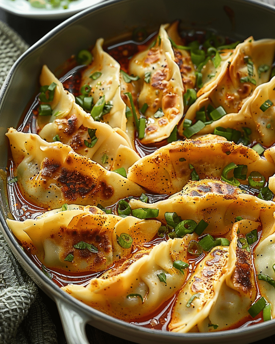 Baked Potstickers with Thai Curry Sauce | Evelyn's Cooking