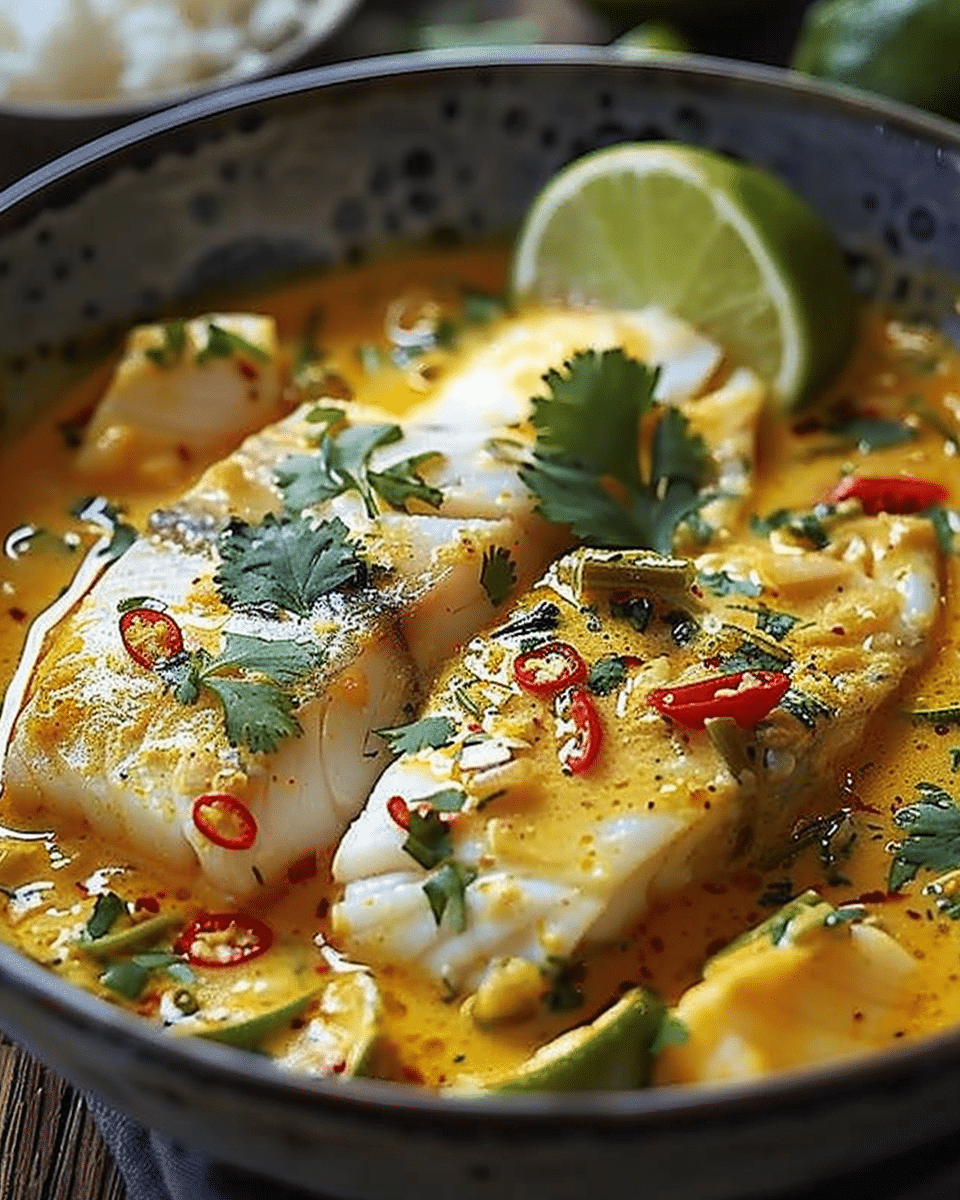 Coconut Fish Curry with Lime and Lemongrass | Evelyn's Cooking