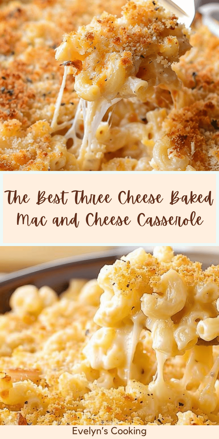 Ultimate Baked Three-Cheese Macaroni and Cheese | Evelyn's Cooking