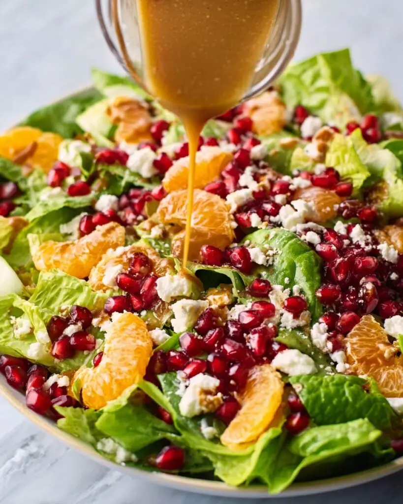 The Best Pomegranate Salad with Honey Mustard Dressing | Evelyn's Cooking