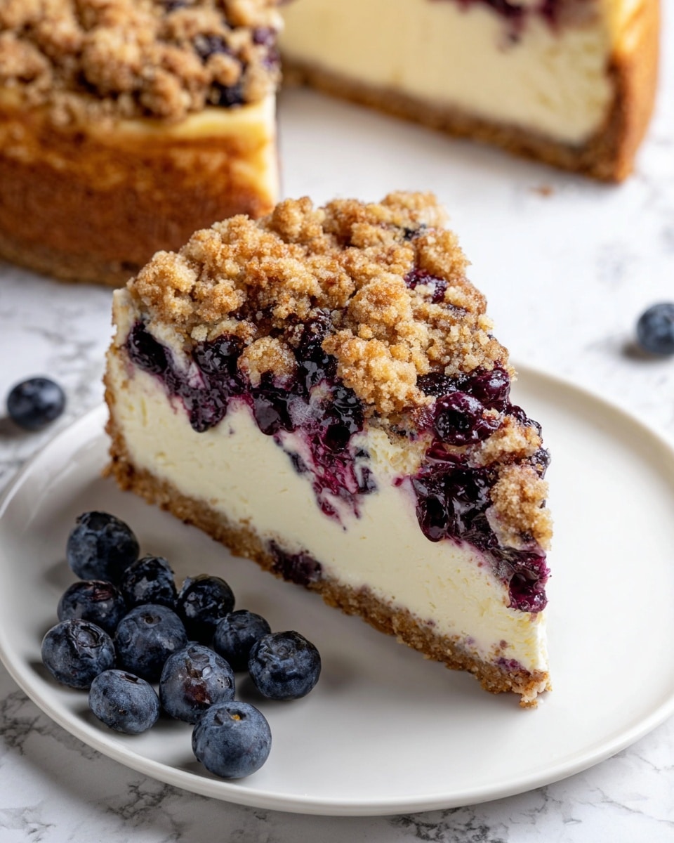 Blueberry Crumble Cheesecake – Irresistibly Creamy & Crunchy