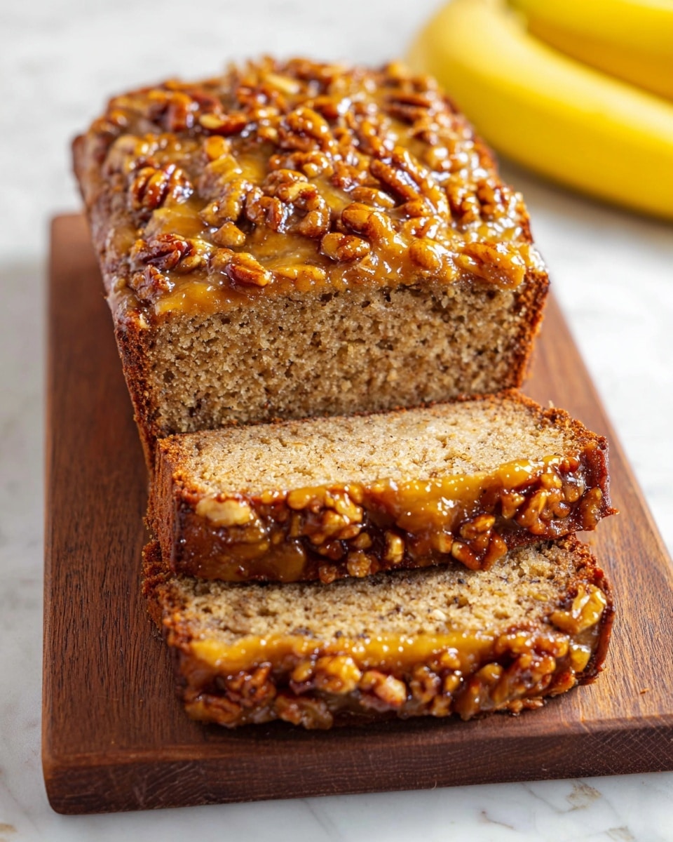 Greek Yogurt Banana Bread with Brown Sugar Pecan Glaze - Irresistible ...