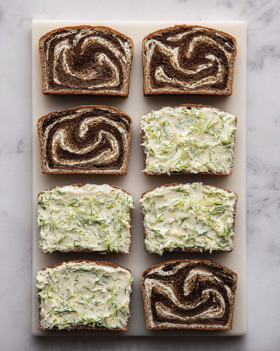 Cucumber Sandwiches with Cream Cheese & Herbed Ranch Spread
