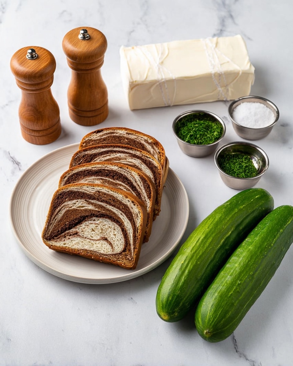 Cucumber Sandwiches with Cream Cheese & Herbed Ranch Spread